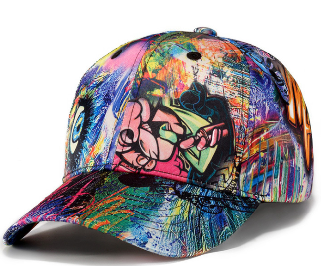 China New skull abstract graffiti baseball cap manufacturers and ...
